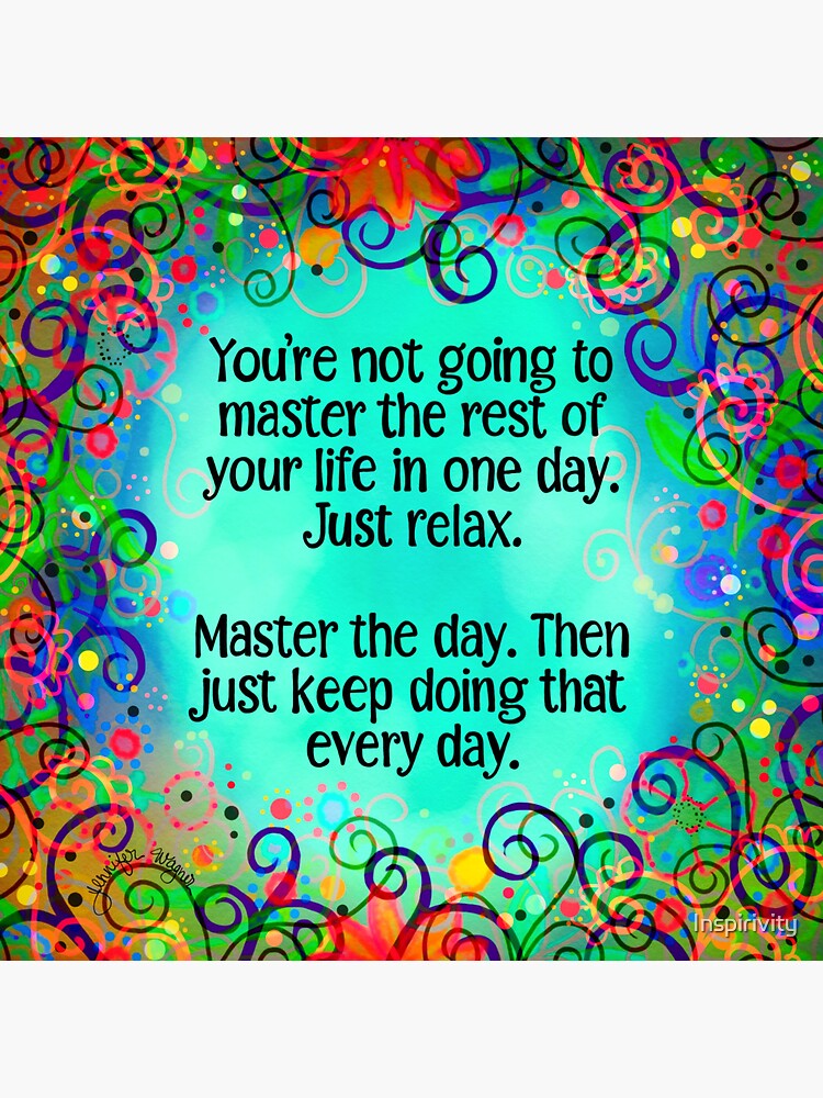 "Master the Day" Sticker for Sale by Inspirivity | Redbubble