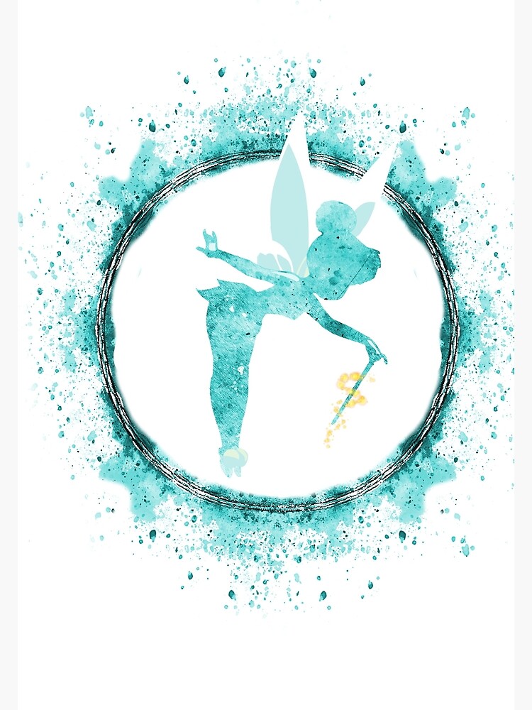 "Tinkerbell - Watercolor Fairy – Turquoise " Art Print for Sale by ...