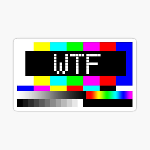 "WTF" Sticker for Sale by lowpressures | Redbubble