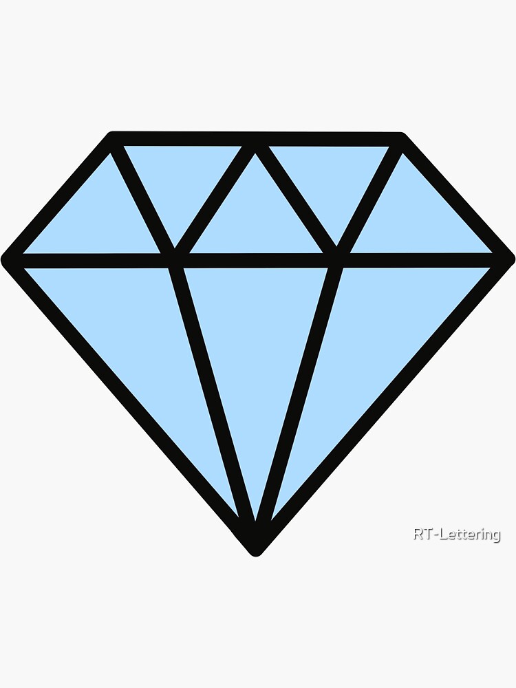 "Blue Diamond" Sticker for Sale by RT-Lettering | Redbubble