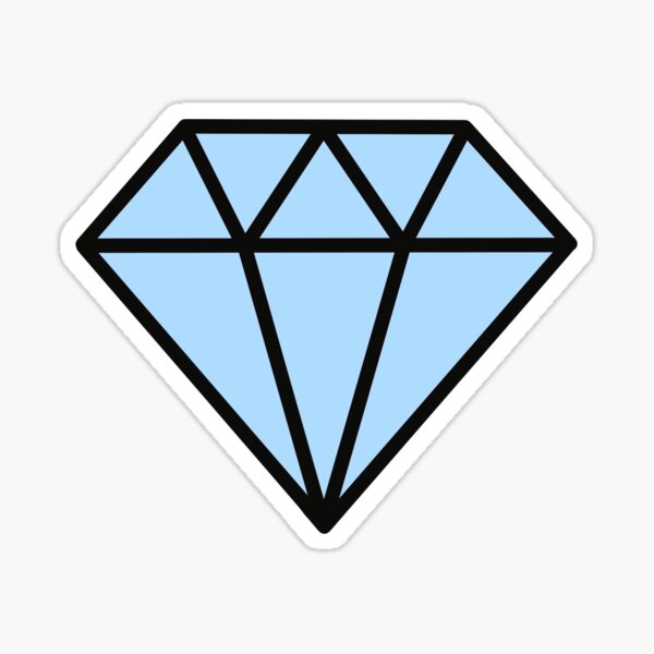 "Blue Diamond" Sticker for Sale by RT-Lettering | Redbubble