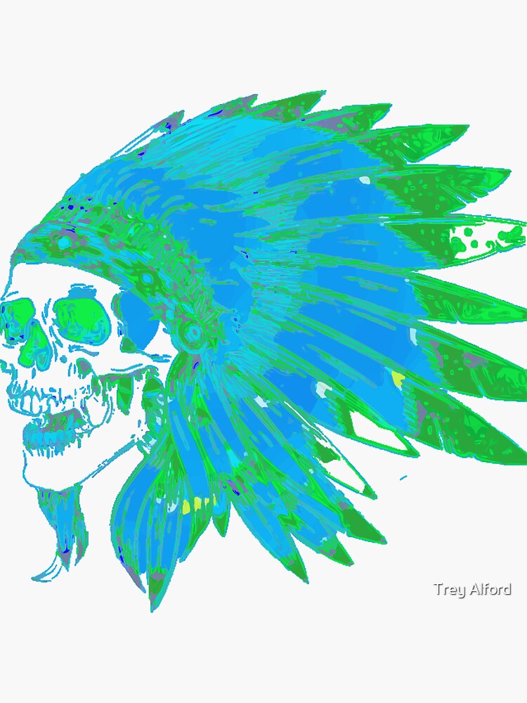 "Neon Chief" Sticker by IIIbyTreyAlford | Redbubble