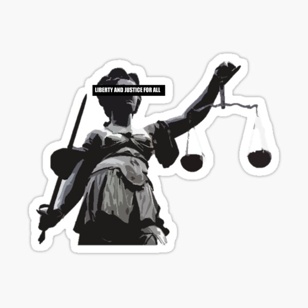 "Lady Justice - Liberty and Justice for All" Sticker for Sale by teteel ...