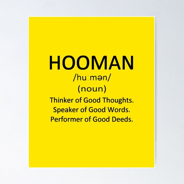"Hooman Definition - Light and Bright" Poster for Sale by ...