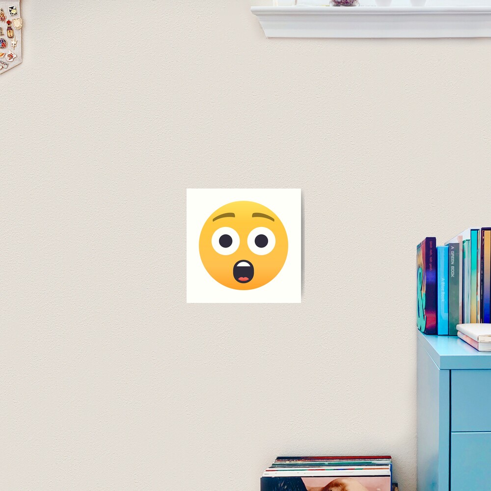 "JoyPixels ™ Erstauntes Gesicht Emoji" Kunstdruck von joypixels | Redbubble