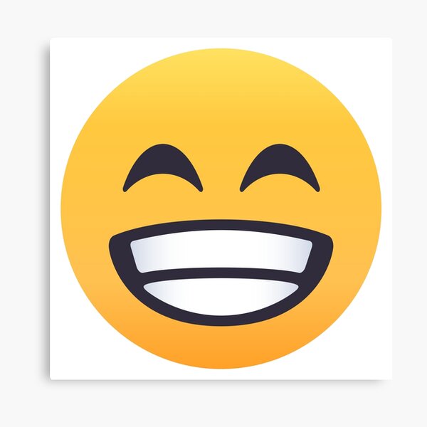 "JoyPixels™ Beaming Face Smile Emoji" Canvas Print for Sale by joypixels | Redbubble