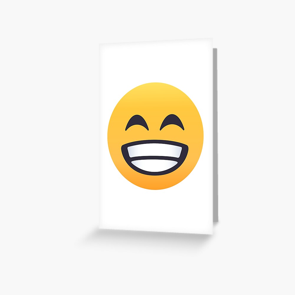 "JoyPixels™ Beaming Face Smile Emoji" Greeting Card by joypixels ...