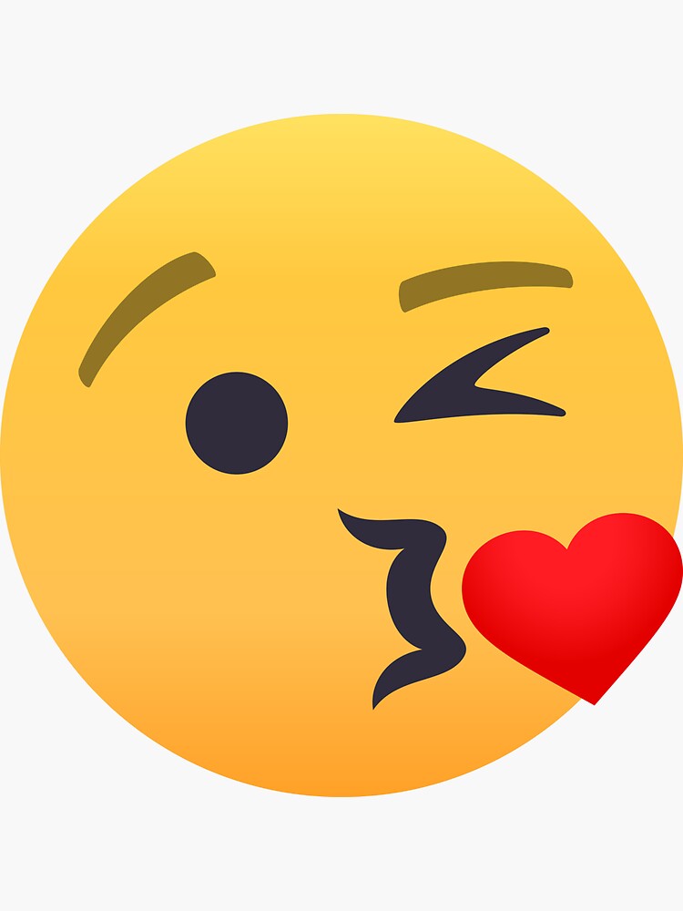 "JoyPixels™ Kissy Face Emoji" Sticker for Sale by joypixels | Redbubble