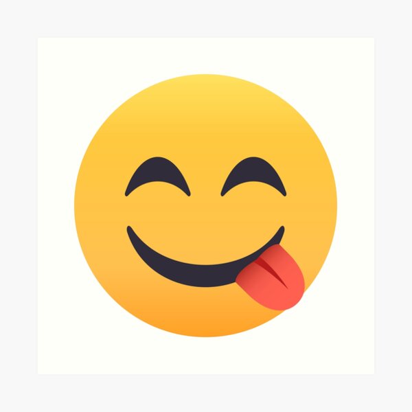 "JoyPixels™ Face Licking Lips Emoji" Art Print by joypixels | Redbubble