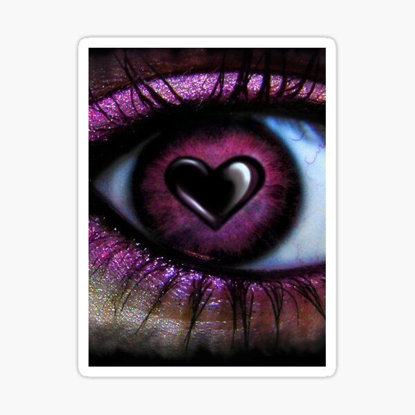 "Eye Heart U" Sticker by indigocrow | Redbubble