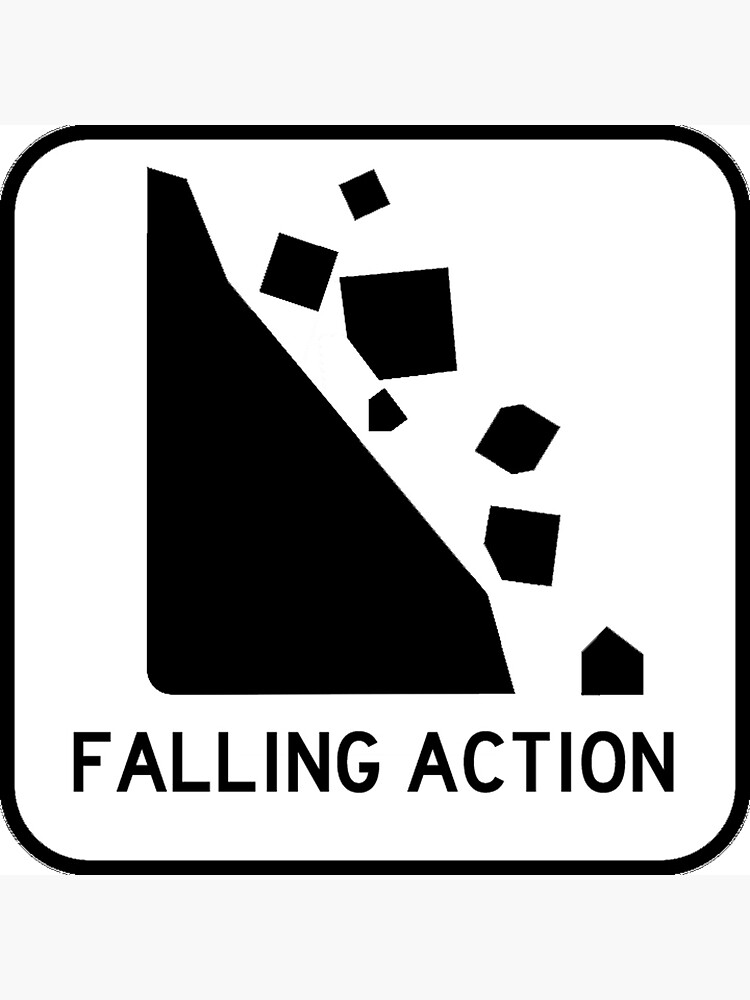 "Narrative Structure Road Signs Falling Action" Sticker by WritersSpot ...