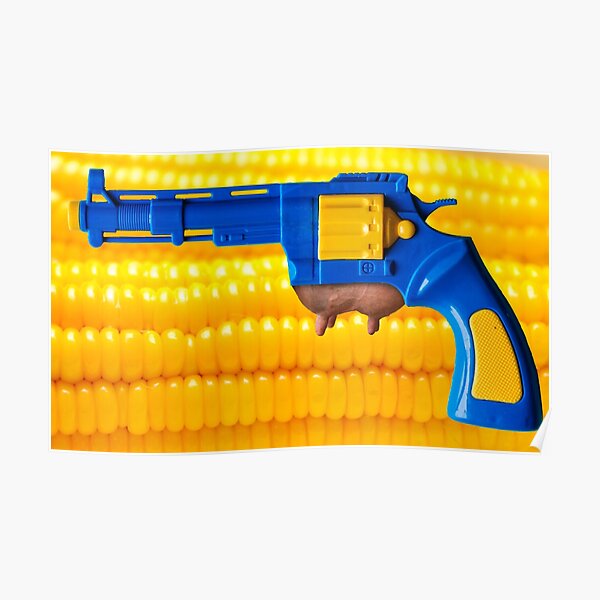 "Udder Gun with Corn on the Cob" Poster for Sale by GolemAura | Redbubble