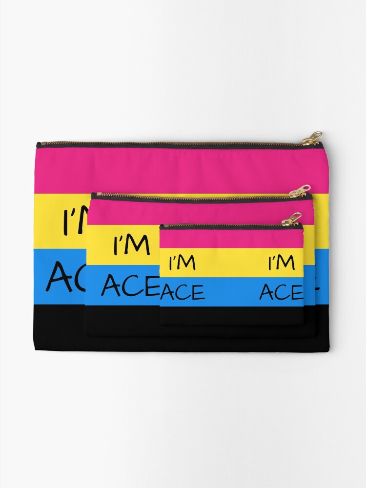 "DEMI PANROMANTIC ASEXUAL FLAG I'M ACE ASEXUAL T-SHIRT" Zipper Pouch ...