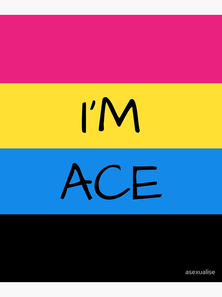 "DEMI PANROMANTIC ASEXUAL FLAG I'M ACE ASEXUAL T-SHIRT" Sticker by ...