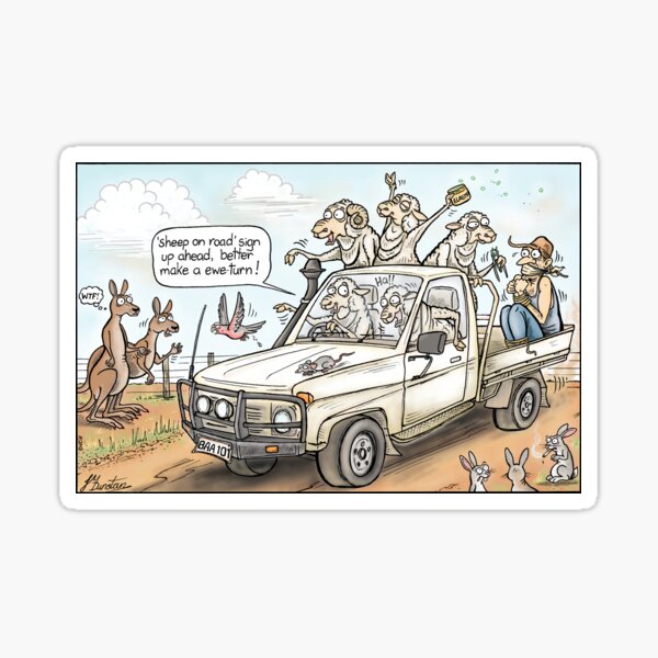 "Ute Ride." Sticker for Sale by jeddunstan | Redbubble