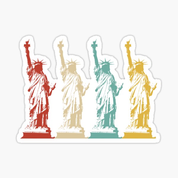 Vintage Statue Of Liberty Sticker By Dmanalili Redbubble
