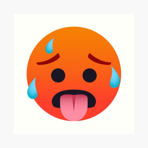 "JoyPixels™ Hot Face Emoji" Art Print for Sale by joypixels | Redbubble