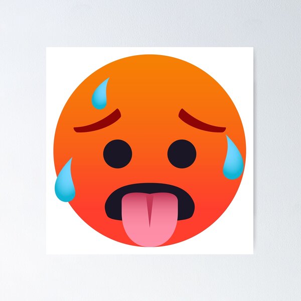 "JoyPixels™ Hot Face Emoji" Poster for Sale by JoyPixels Inc. | Redbubble