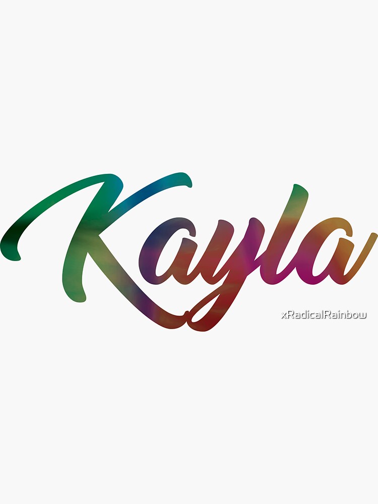 "Kayla" Sticker for Sale by xRadicalRainbow | Redbubble