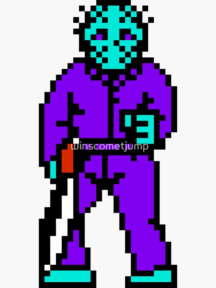"Jason 8 bit" Sticker by winscometjump | Redbubble