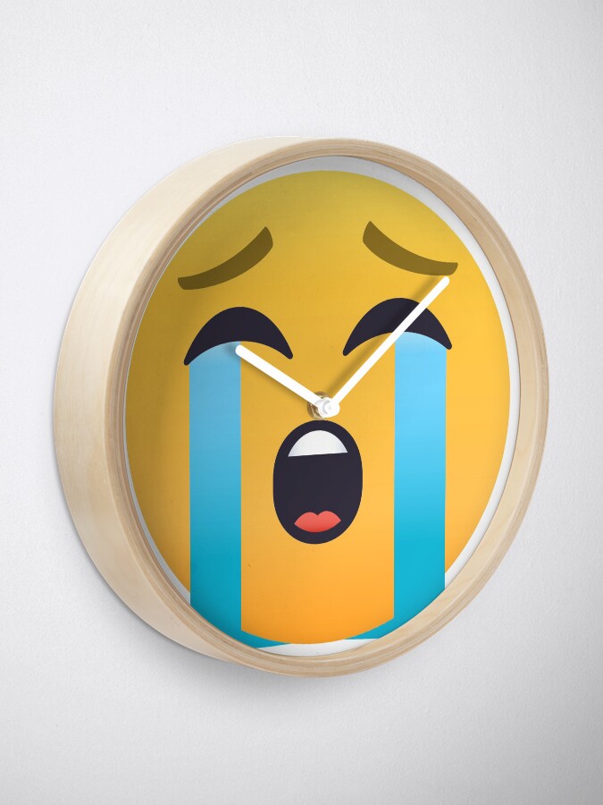 "JoyPixels™ Loudly Crying Face Emoji" Clock for Sale by JoyPixels Inc ...