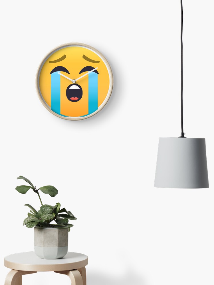 "JoyPixels™ Loudly Crying Face Emoji" Clock for Sale by JoyPixels Inc. | Redbubble