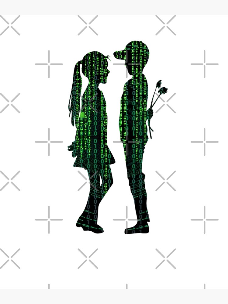 "Matrix Silhouette Computer Code Romantic Couple Love Rules Design ...