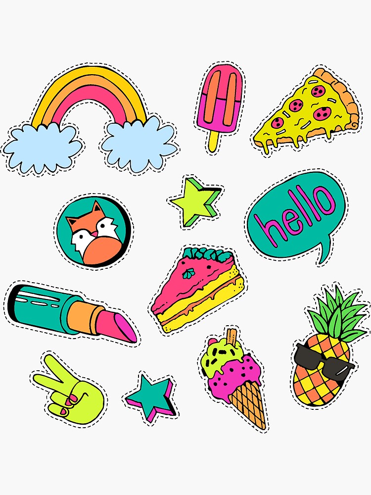 "Random Icons" Sticker for Sale by Emus | Redbubble
