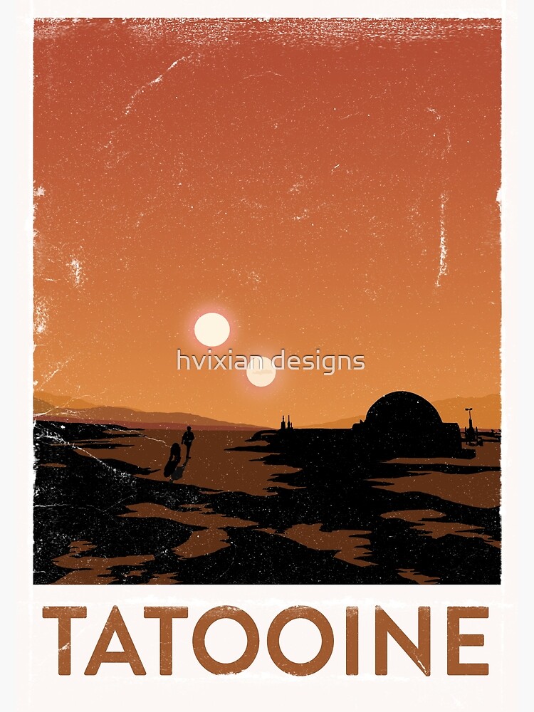 "Tatooine: Double Sunset All The Way!" Art Print by tracylimhx | Redbubble