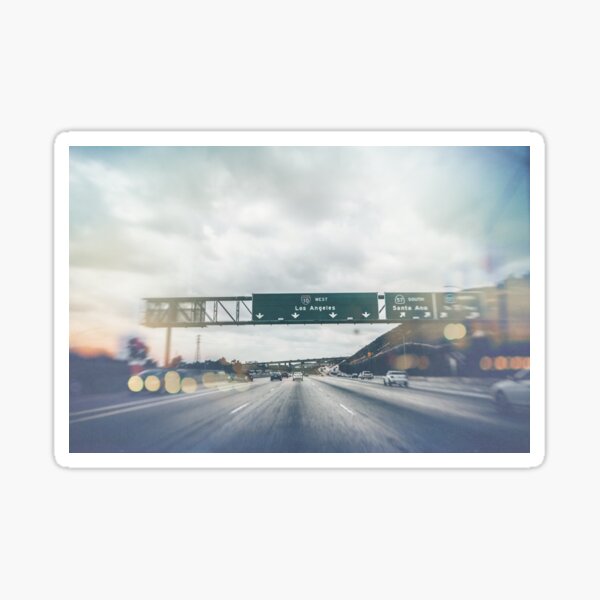"Los Angeles Road Sign California" Sticker for Sale by CaliforniaPhoto ...