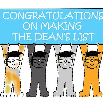 "Congratulations on Making the Dean's List" Greeting Card for Sale by ...