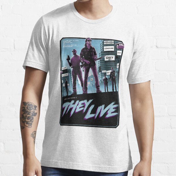 "THEY LIVE" T-shirt for Sale by kikusui | Redbubble | they live t ...