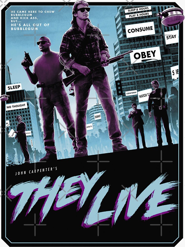 "THEY LIVE" Sticker by kikusui | Redbubble