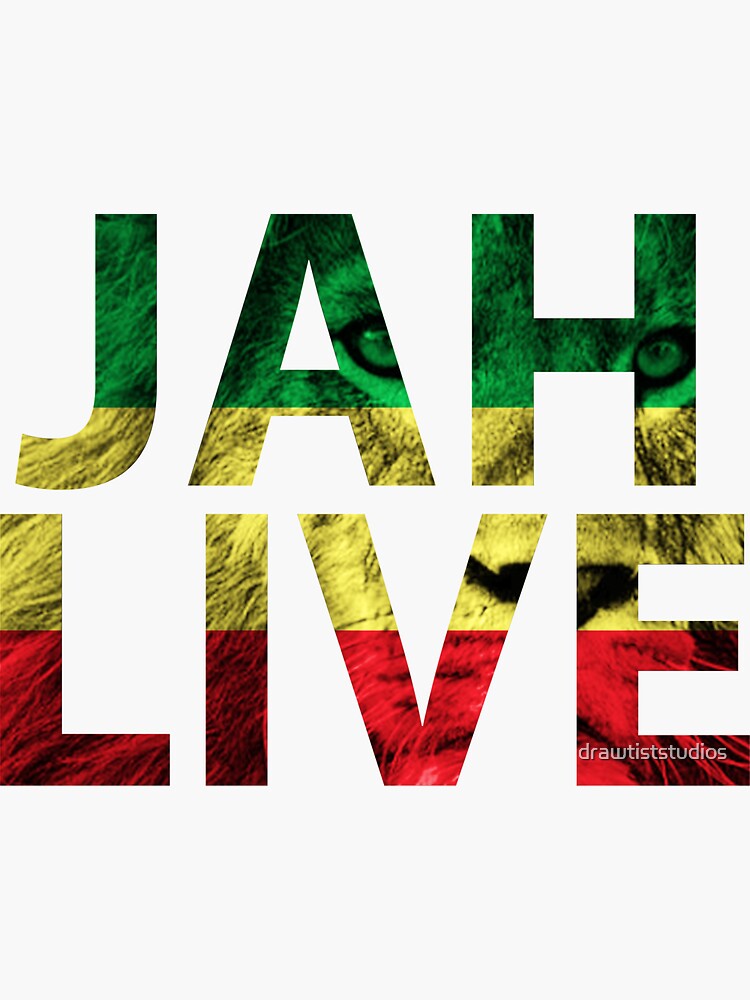 "JAH LIVE" Sticker by drawtiststudios | Redbubble