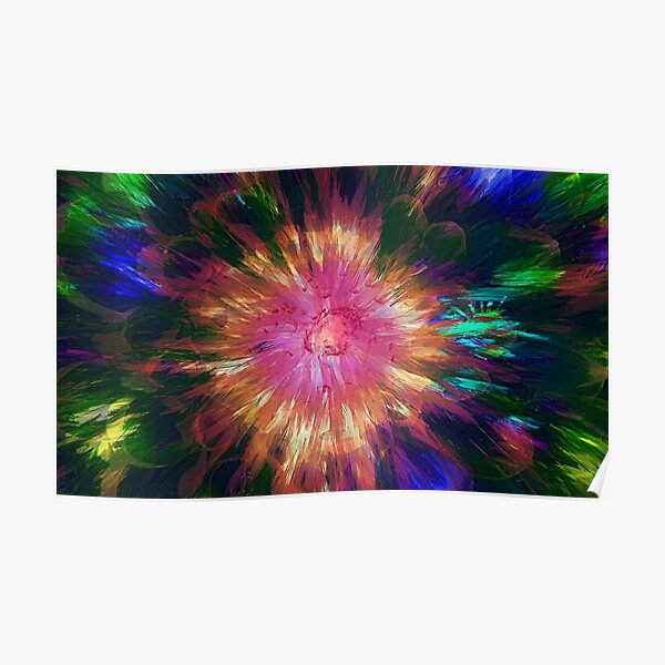 "Psychedelic Bloom" Poster by dawnmvd | Redbubble