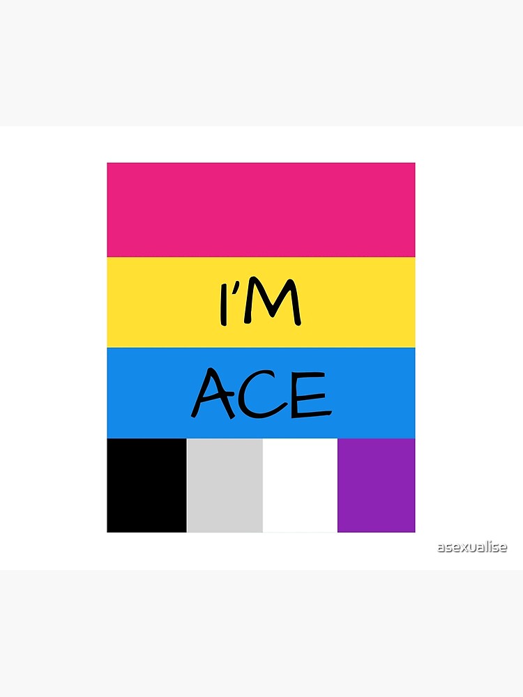 "Panromantic Flag Asexual Flag Asexual I'm Ace T-Shirt" Tapestry for ...