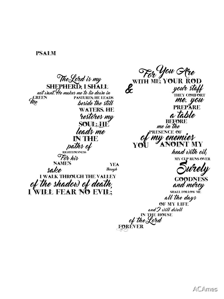 "Psalm 23 Typography" Poster for Sale by ACAmes | Redbubble