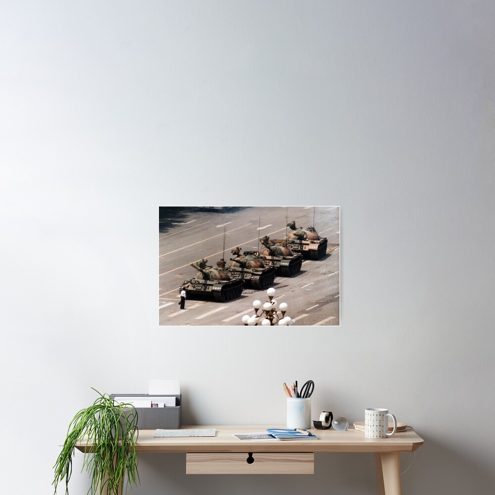 "Tank Man, Tiananmen Square" Poster for Sale by RBEnt | Redbubble