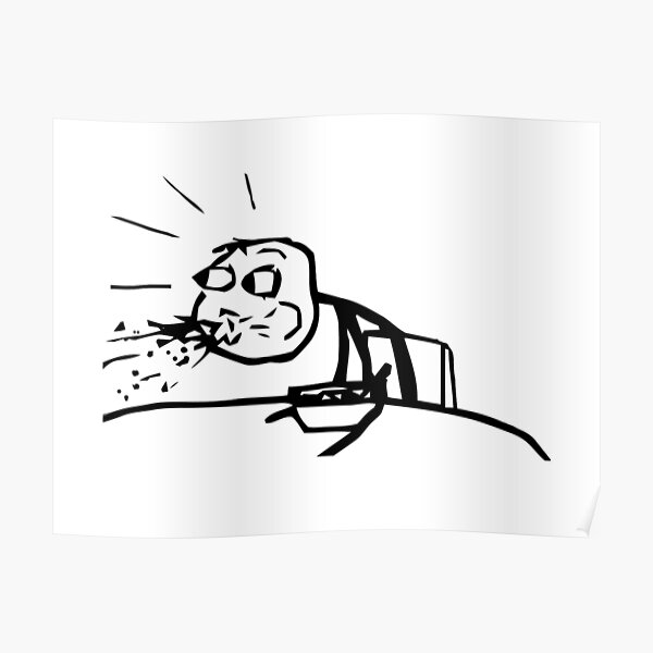 Guy Spitting Cereal Meme Poster For Sale By Flashmanbiscuit Redbubble