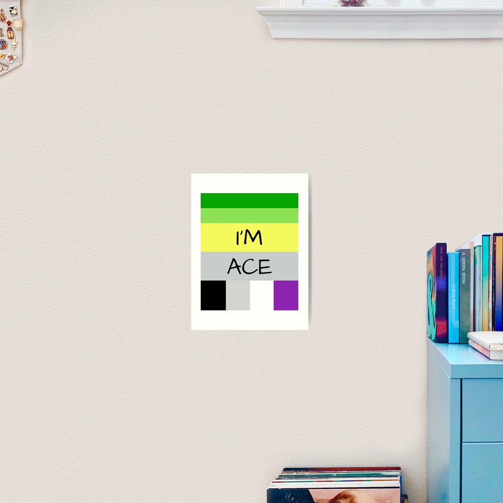 "AROMANTIC FLAG ASEXUAL FLAG I'M ACE ASEXUAL T-SHIRT" Art Print for ...