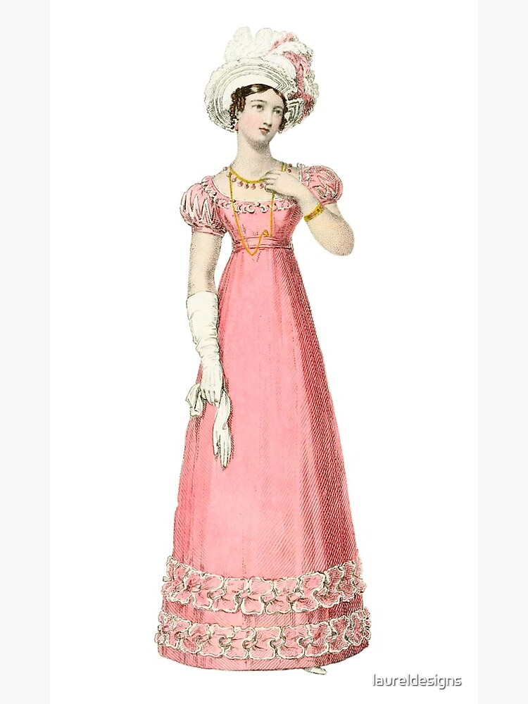 "Regency Woman - Pink" Postcard for Sale by laureldesigns | Redbubble
