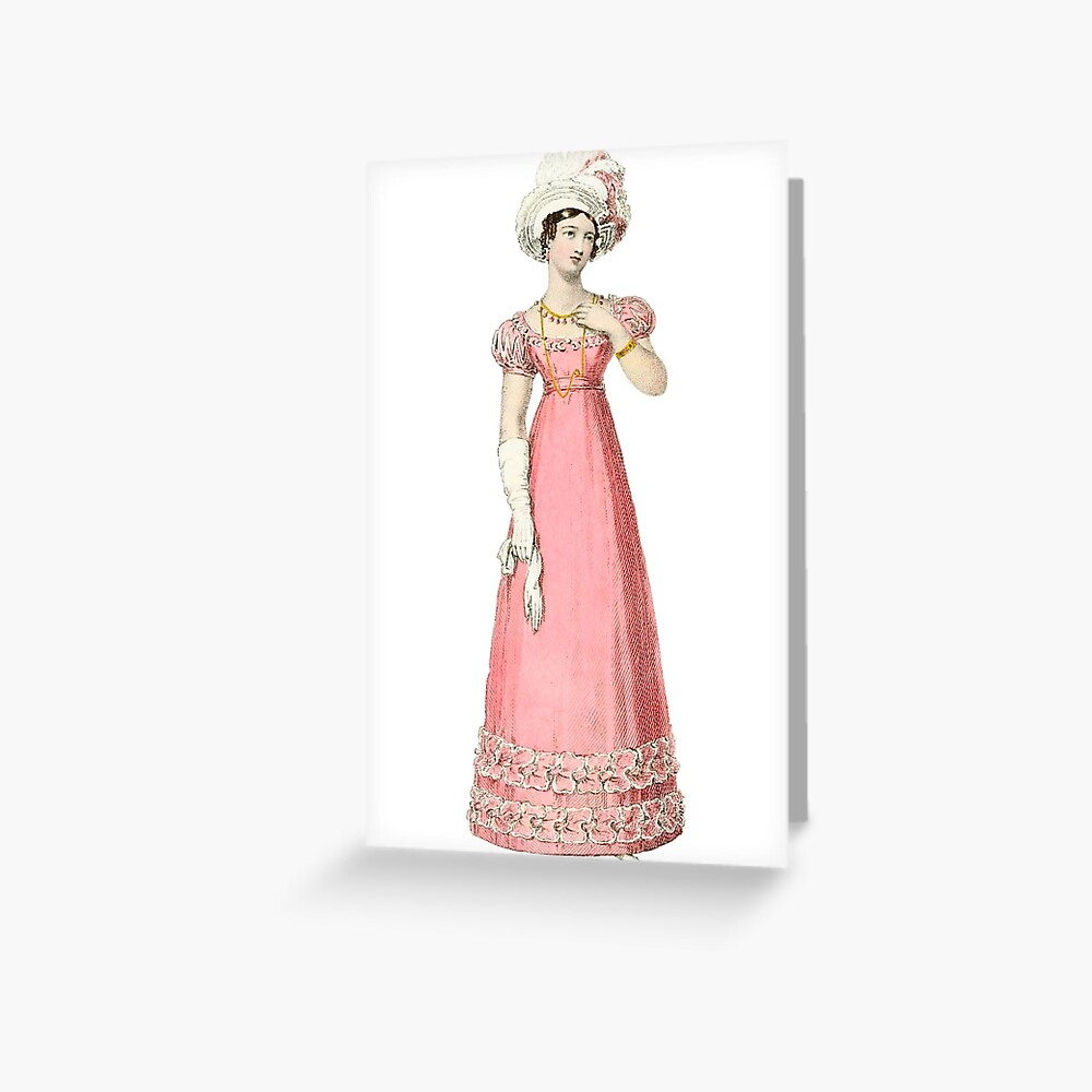"Regency Woman - Pink" Postcard for Sale by laureldesigns | Redbubble