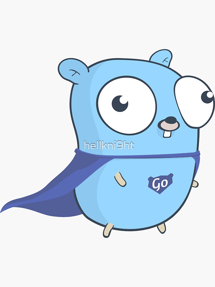 "Golang Logo: Go hero" Sticker for Sale by hellkni9ht | Redbubble