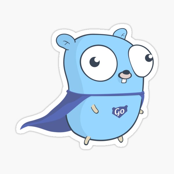 "Golang Logo: Go hero" Sticker for Sale by hellkni9ht | Redbubble