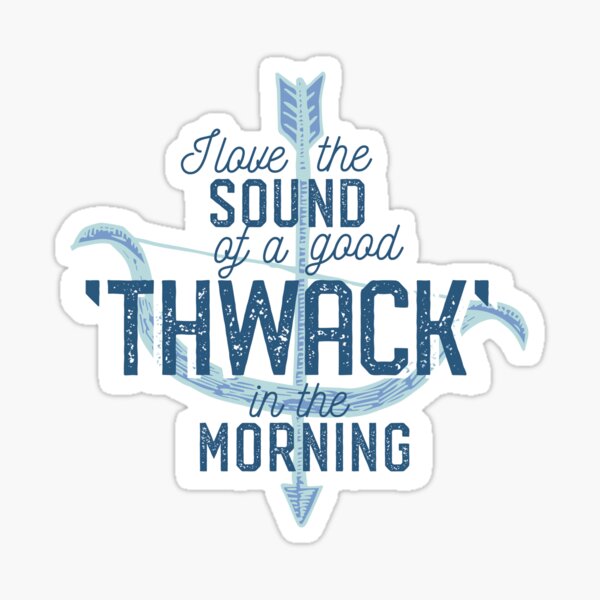 "Thwack Funny Archery" Sticker for Sale by soondoock | Redbubble