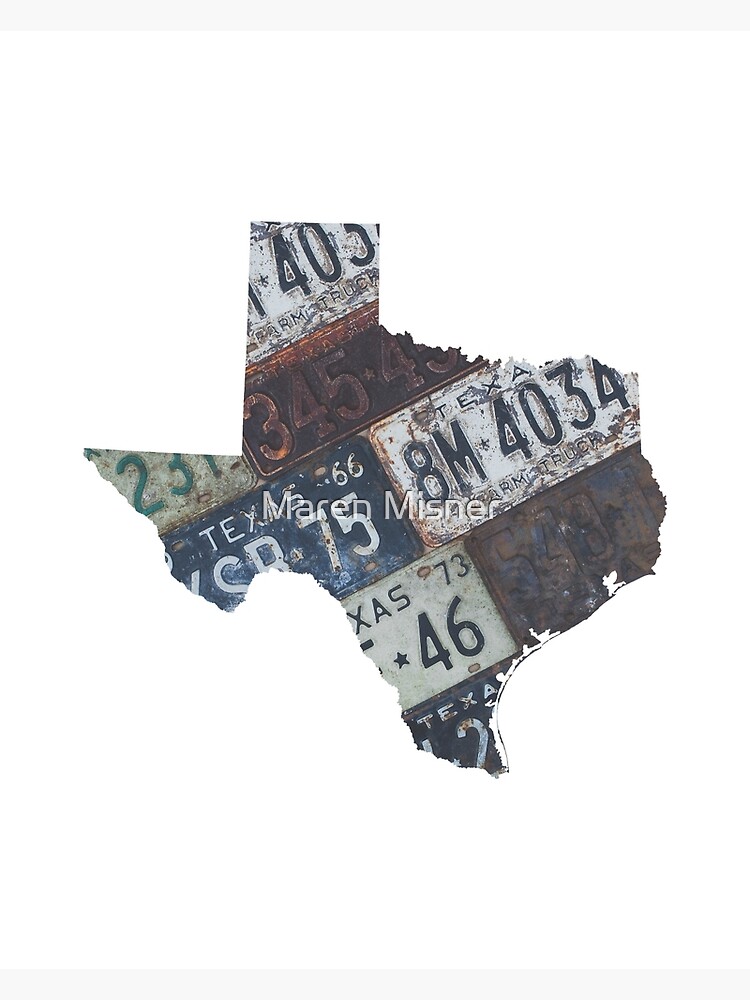 "Vintage Texas License Plates" Poster by marenmisner | Redbubble