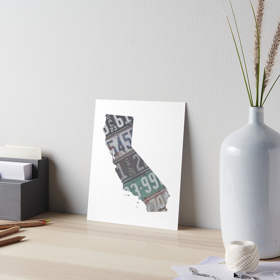 "Vintage California License Plates" Art Board Print by marenmisner ...