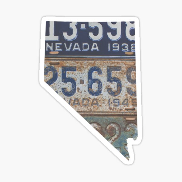 "Vintage Nevada License Plates" Sticker by marenmisner | Redbubble