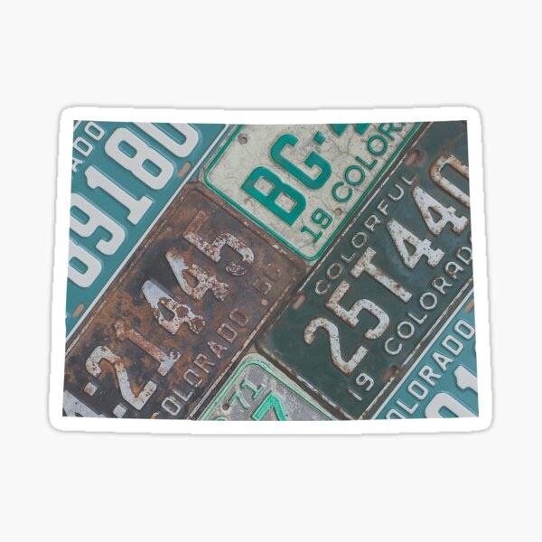 "Vintage Colorado License Plates" Sticker by marenmisner | Redbubble