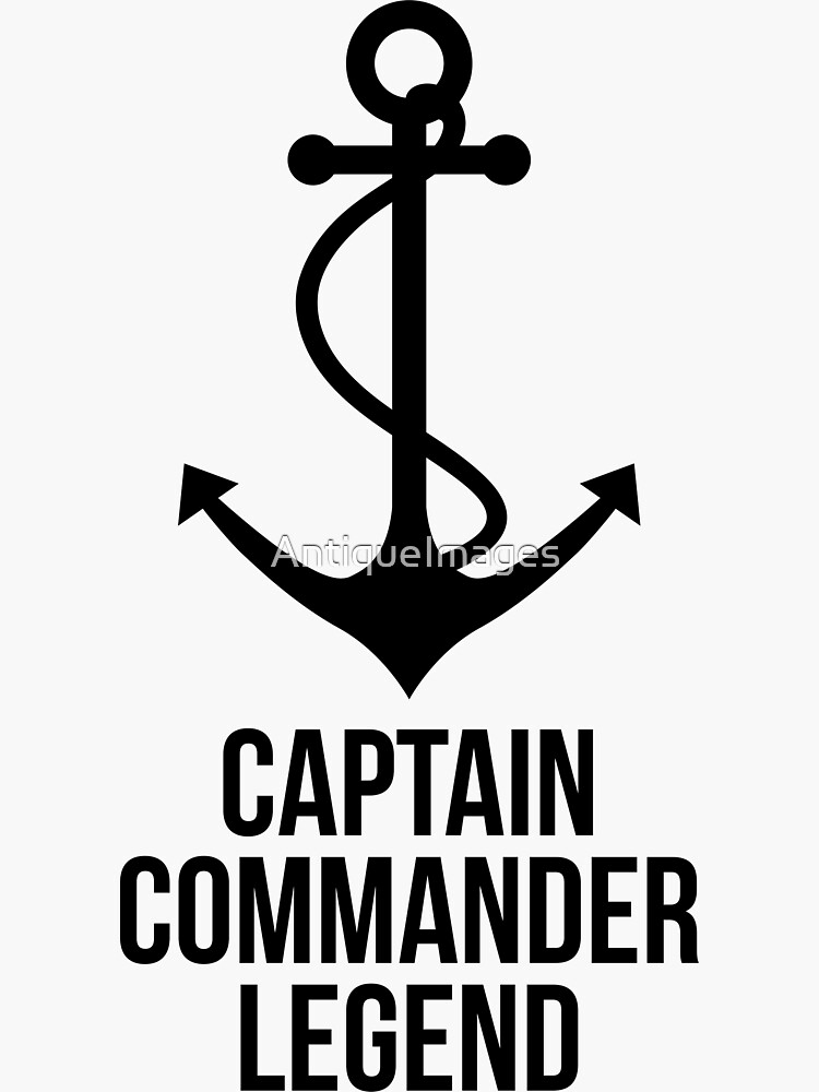 "Captain Commander Legend " Sticker for Sale by AntiqueImages | Redbubble